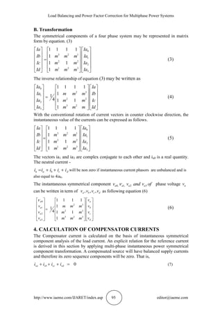 LOAD BALANCING AND POWER FACTOR CORRECTION FOR MULTIPHASE POWER | PDF