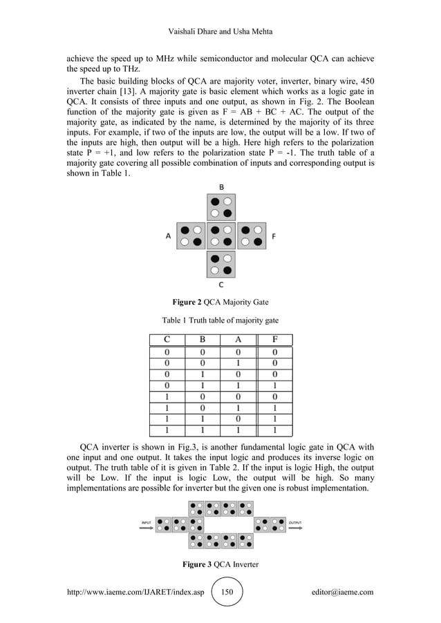 DEFECT ANALYSIS OF QUANTUM-DOT CELLULAR AUTOMATA COMBINATIONAL CIRCUIT USING HDLQ | PDF ...