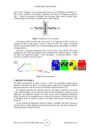 DEFECT ANALYSIS OF QUANTUM-DOT CELLULAR AUTOMATA COMBINATIONAL CIRCUIT USING HDLQ | PDF ...