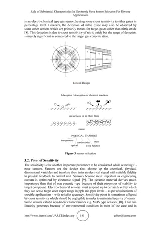 ROLE OF SUBSTANTIAL CHARACTERISTICS IN ELECTRONIC NOSE SENSOR SELECTION ...