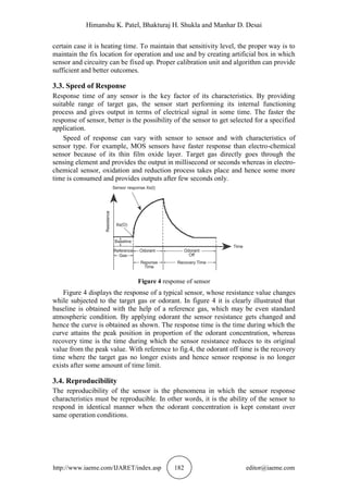 ROLE OF SUBSTANTIAL CHARACTERISTICS IN ELECTRONIC NOSE SENSOR SELECTION ...