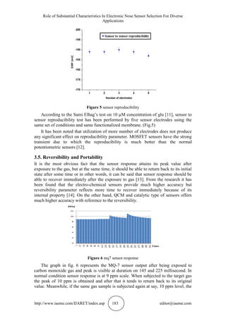 ROLE OF SUBSTANTIAL CHARACTERISTICS IN ELECTRONIC NOSE SENSOR SELECTION ...