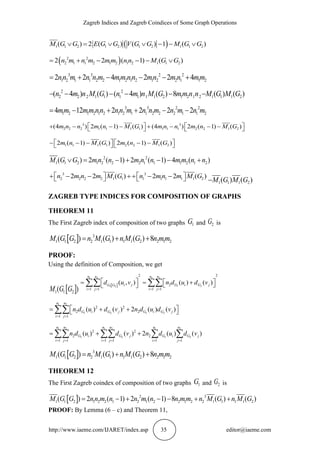 ZAGREB INDICES AND ZAGREB COINDICES OF SOME GRAPH OPERATIONS | PDF