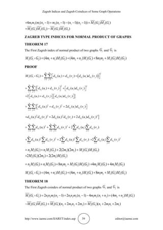 ZAGREB INDICES AND ZAGREB COINDICES OF SOME GRAPH OPERATIONS | PDF