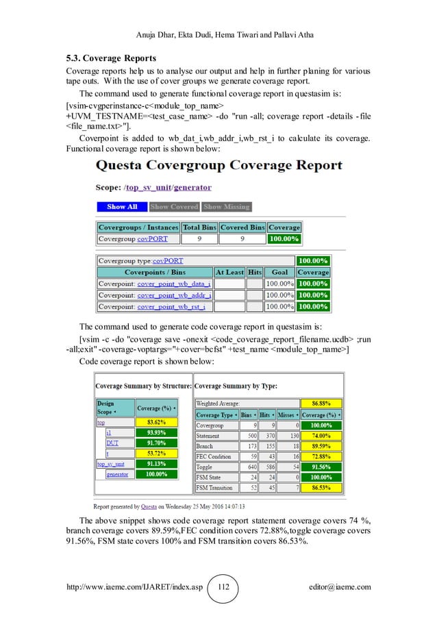Coverage Driven Verification Of I2c Protocol Using System Verilog Pdf