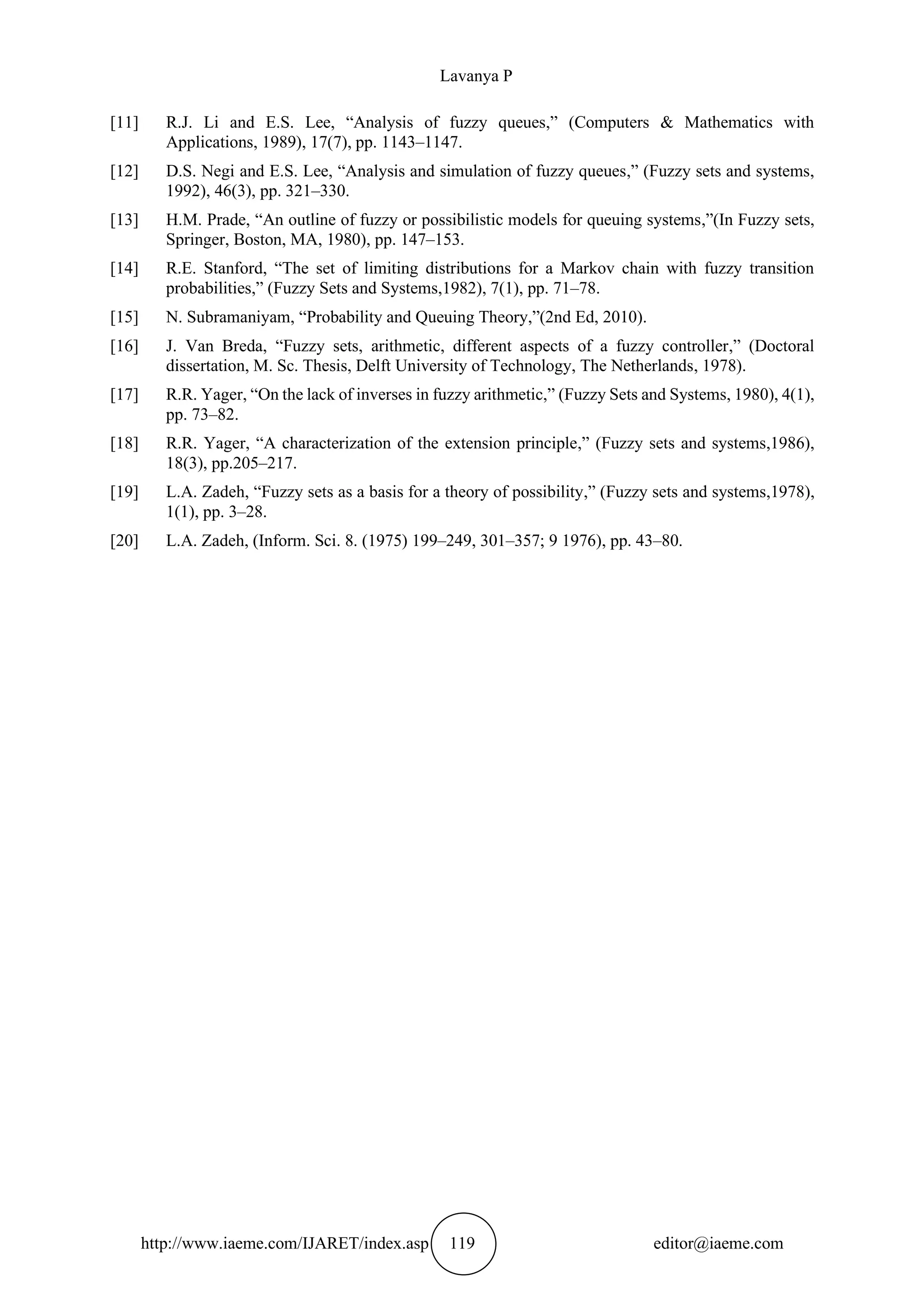 A MULTIPLE – CHANNEL QUEUING MODELS ON FUZZY ENVIRONMENT | PDF