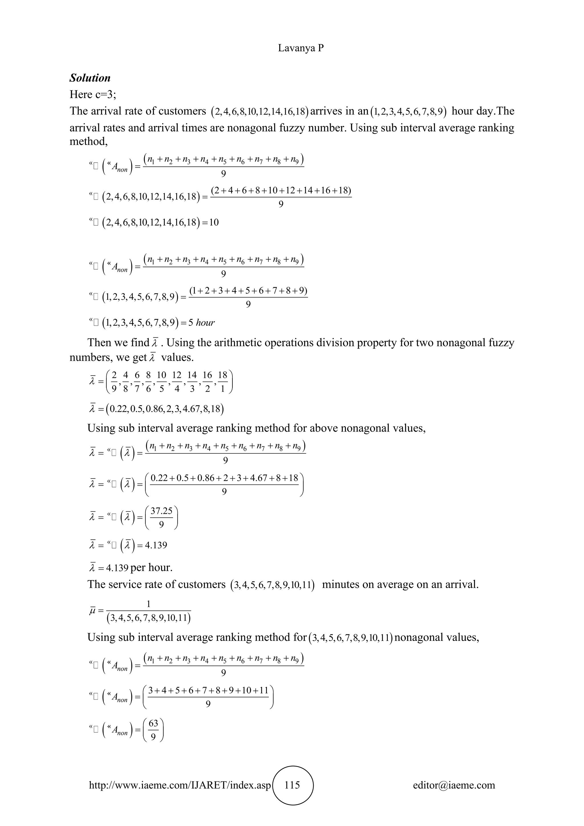 A MULTIPLE – CHANNEL QUEUING MODELS ON FUZZY ENVIRONMENT | PDF