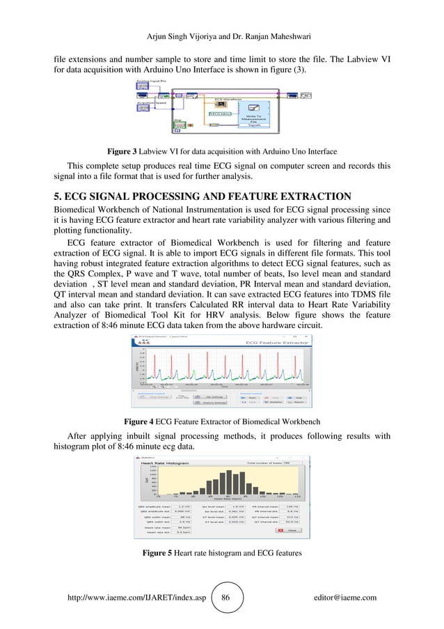 Ecg Signal Acquisition Feature Extraction And Hrv Analysis Using