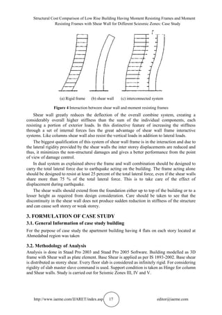 STRUCTURAL COST COMPARISON OF LOW RISE BUILDING HAVING MOMENT RESISTING FRAMES AND MOMENT ...