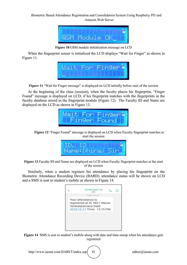 BIOMETRIC BASED ATTENDANCE REGISTRATION AND CONSOLIDATION SYSTEM USING ...