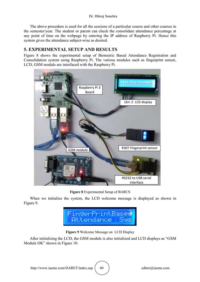 BIOMETRIC BASED ATTENDANCE REGISTRATION AND CONSOLIDATION SYSTEM USING RASPBERRY PI3 AND AMAZON ...