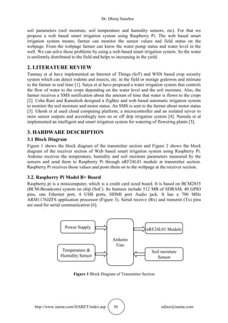 WEB BASED SMART IRRIGATION SYSTEM USING RASPBERRY PI | PDF
