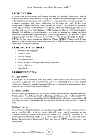 HOME AUTOMATION USING ZIGBEE TECHNOLOGY AND IOT | PDF