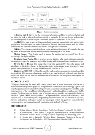 HOME AUTOMATION USING ZIGBEE TECHNOLOGY AND IOT | PDF