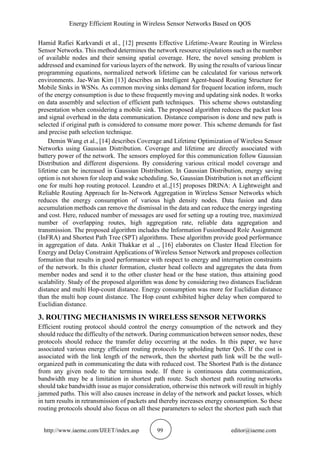 ENERGY EFFICIENT ROUTING IN WIRELESS SENSOR NETWORKS BASED ON QOS | PDF
