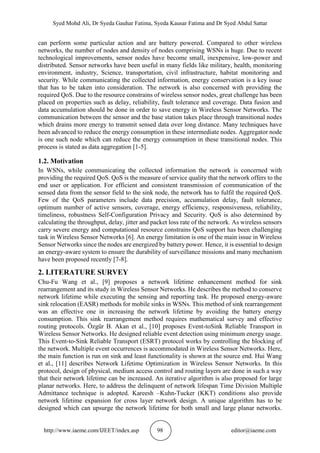 ENERGY EFFICIENT ROUTING IN WIRELESS SENSOR NETWORKS BASED ON QOS | PDF