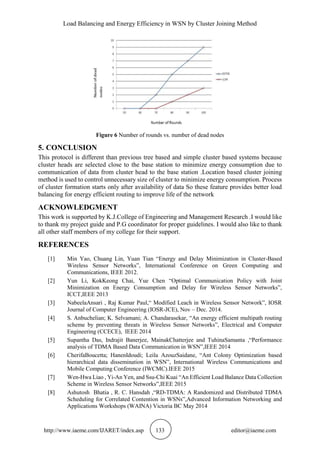 LOAD BALANCING AND ENERGY EFFICIENCY IN WSN BY CLUSTER JOINING METHOD | PDF