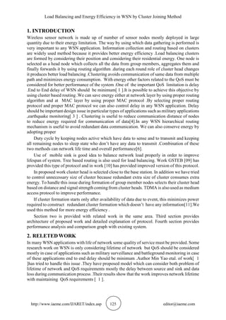 LOAD BALANCING AND ENERGY EFFICIENCY IN WSN BY CLUSTER JOINING METHOD | PDF