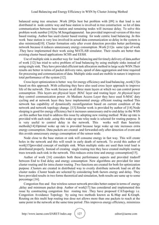 LOAD BALANCING AND ENERGY EFFICIENCY IN WSN BY CLUSTER JOINING METHOD | PDF