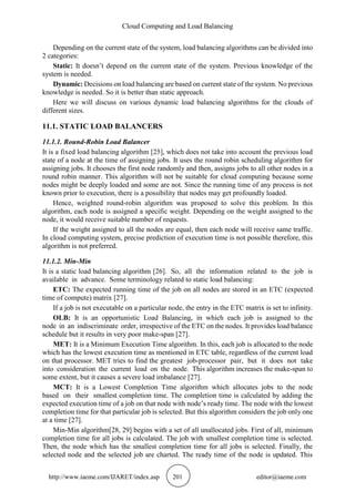 CLOUD COMPUTING AND LOAD BALANCING | PDF