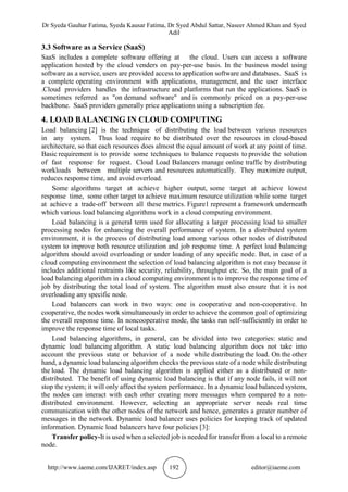 CLOUD COMPUTING AND LOAD BALANCING | PDF