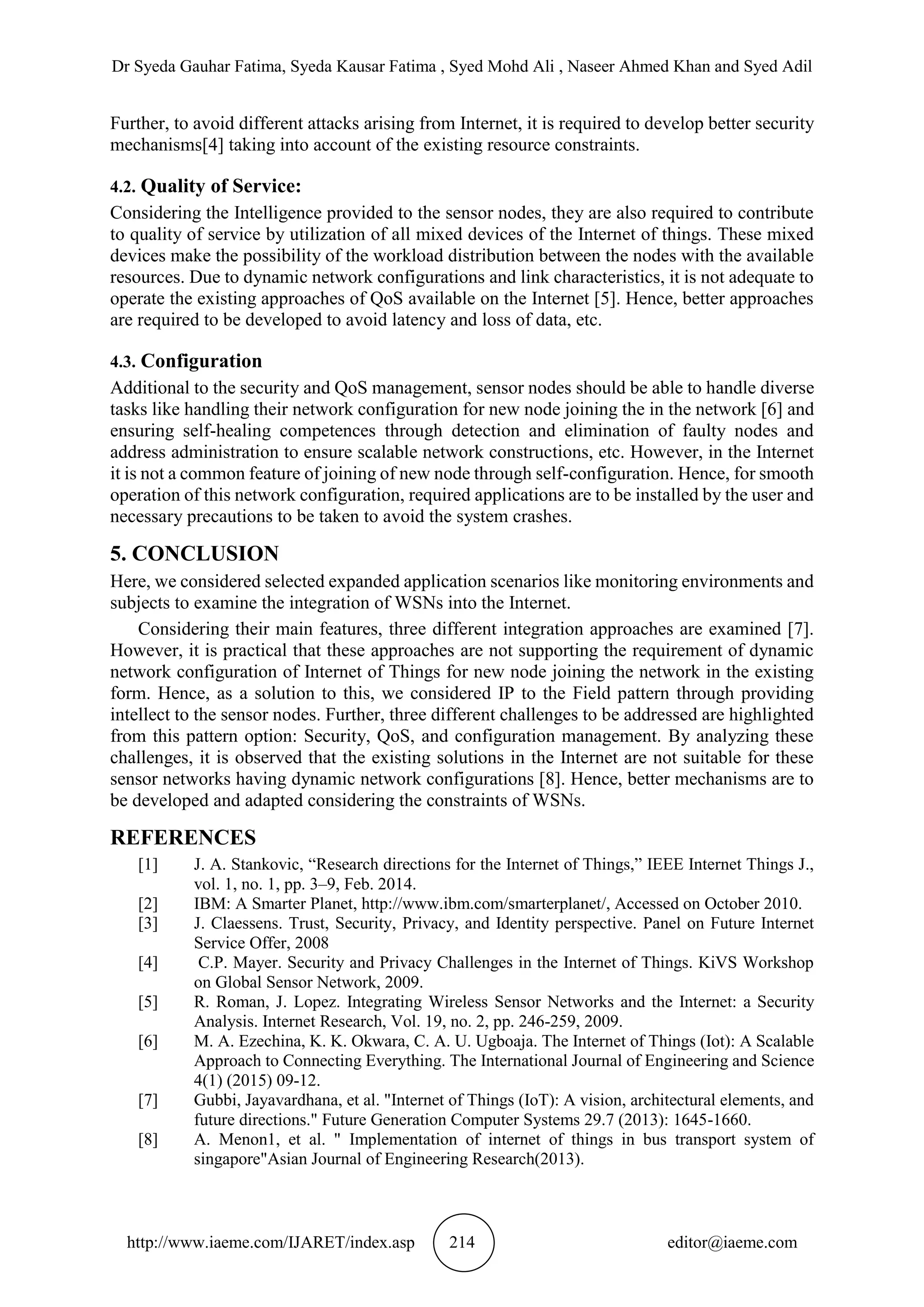 METHODOLOGIES AND CHALLENGES OF WSN FOR IOT | PDF