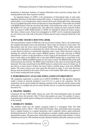 PERFORMANCE ESTIMATION OF ADHOC ROUTING PROTOCOLS WITH NS2 SIMULATOR | PDF