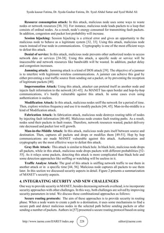 MOBILE ADHOC NETWORKS SECURITY CHALLENGES: A SURVEY | PDF