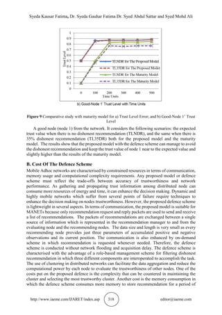 TRUST MODEL WITH DEFENSE SCHEME IN MANETS | PDF | Computer Networking | Computing