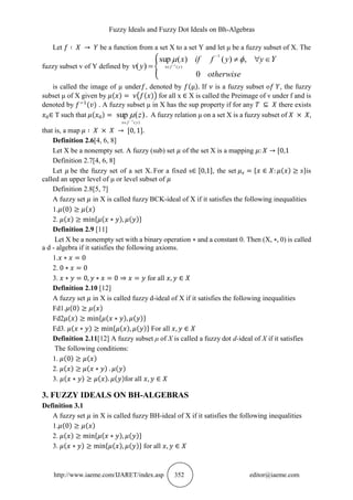 FUZZY IDEALS AND FUZZY DOT IDEALS ON BH-ALGEBRAS | PDF | Programming Languages | Computing