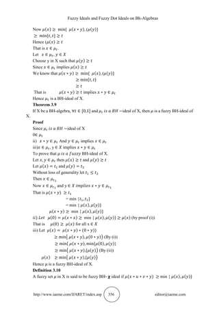 FUZZY IDEALS AND FUZZY DOT IDEALS ON BH-ALGEBRAS | PDF | Programming Languages | Computing