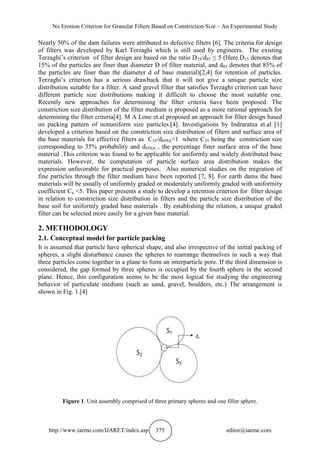 NO EROSION CRITERION FOR GRANULAR FILTERS BASED ON CONSTRICTION SIZE ...