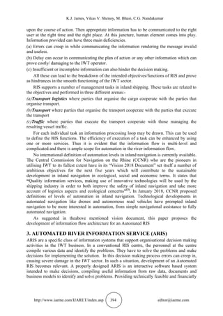 AUTOMATED ICT SYSTEMS IN INLAND WATERWAYS BY DEVELOPING A MULTIFLOW ...