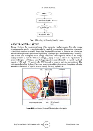 SOLAR ENERGY DRIVEN MOSQUITO REPELLER SYSTEM USING ARDUINO UNO | PDF