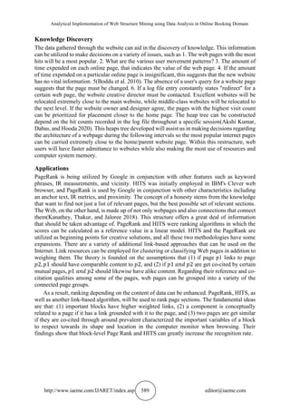 ANALYTICAL IMPLEMENTATION OF WEB STRUCTURE MINING USING DATA ANALYSIS IN ONLINE BOOKING DOMAIN ...