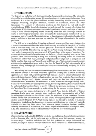 ANALYTICAL IMPLEMENTATION OF WEB STRUCTURE MINING USING DATA ANALYSIS IN ONLINE BOOKING DOMAIN ...