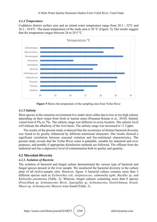 A MULTI WATER QUALITY PARAMETER STUDIES FORM VELLAR RIVER, TAMIL NADU | PDF