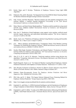EMPLOYEE ATTRITION PREDICTION IN INDUSTRY USING MACHINE LEARNING TECHNIQUES | PDF