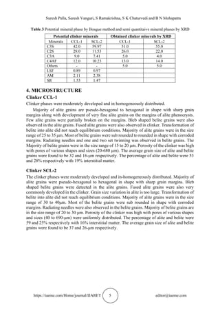 STUDY THE CORRELATION OF CLINKER QUALITY, RESIDE, PSD ON THE ...