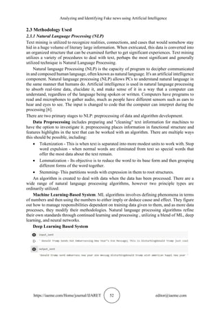 ANALYZING AND IDENTIFYING FAKE NEWS USING ARTIFICIAL INTELLIGENCE | PDF