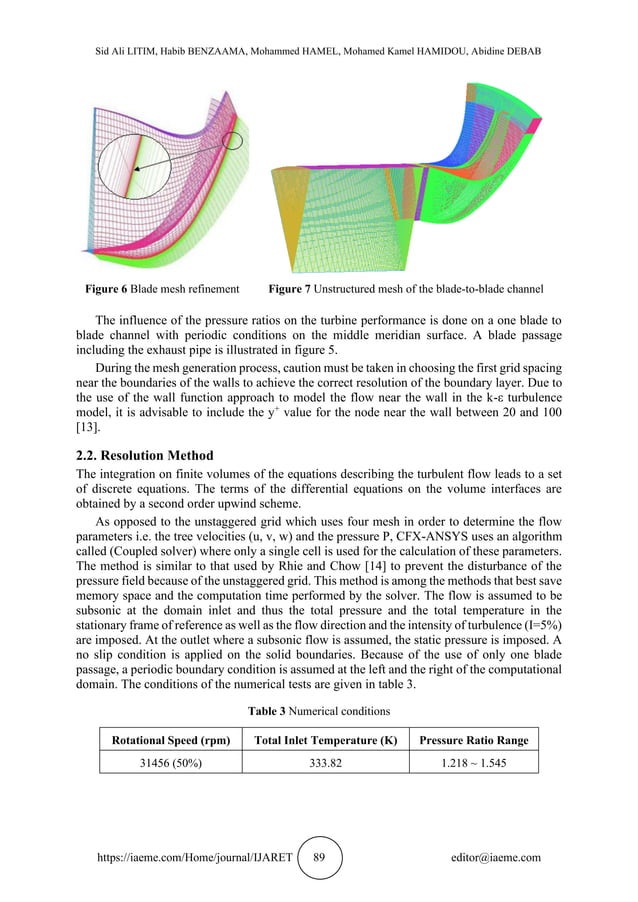 PERFORMANCES EVALUATION AND BLADE NUMBER OPTIMIZATION OF RADIAL INFLOW ...