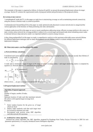 Energy Efficient Target Coverage in wireless Sensor Network | PDF | Internet of Things | Internet