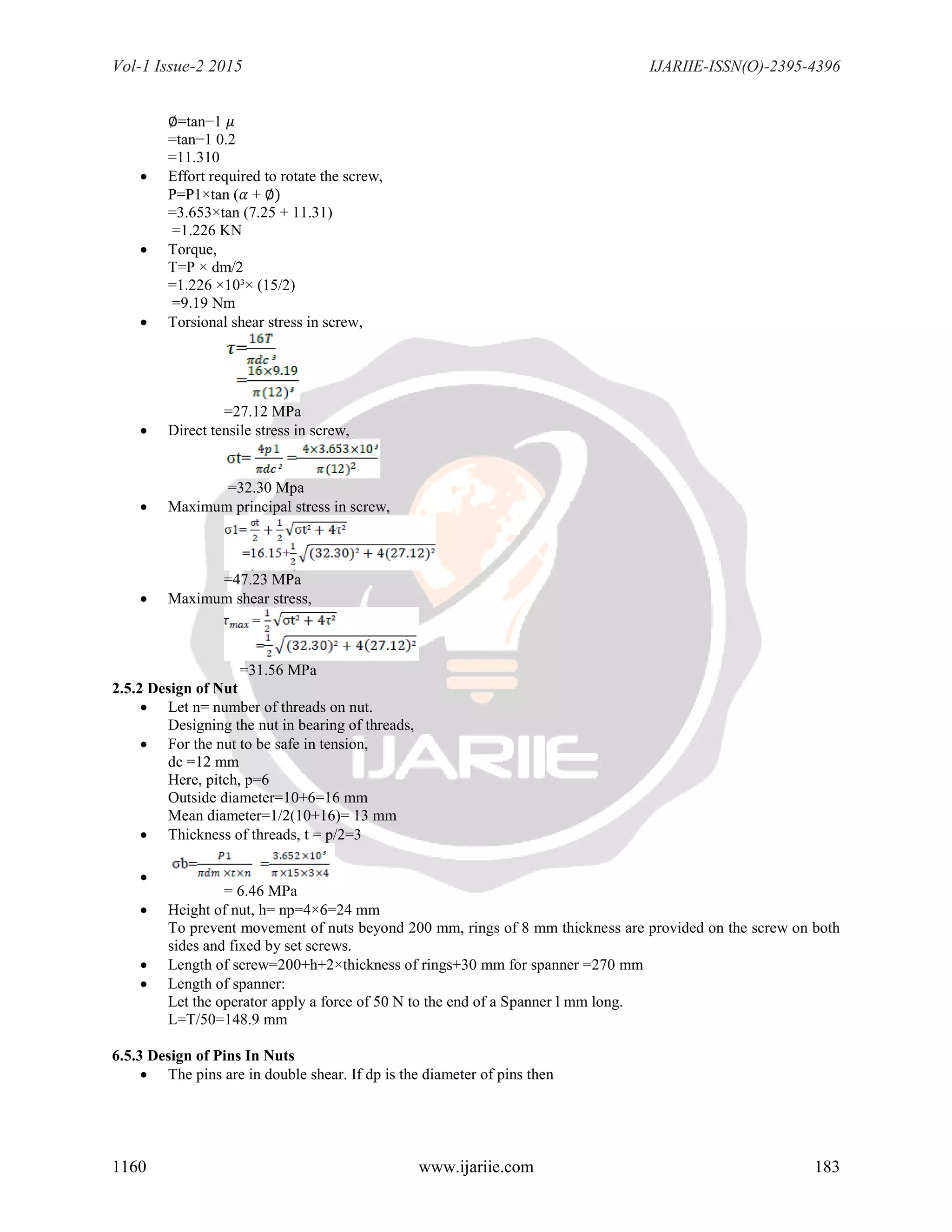 Design and Standardization of Toggle Jack | PDF