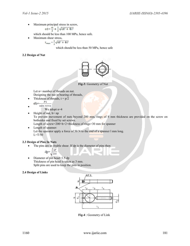 Design and Standardization of Toggle Jack | PDF