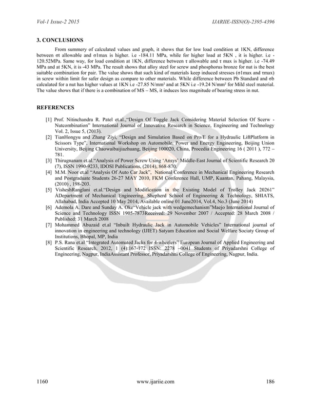 Design and Standardization of Toggle Jack | PDF