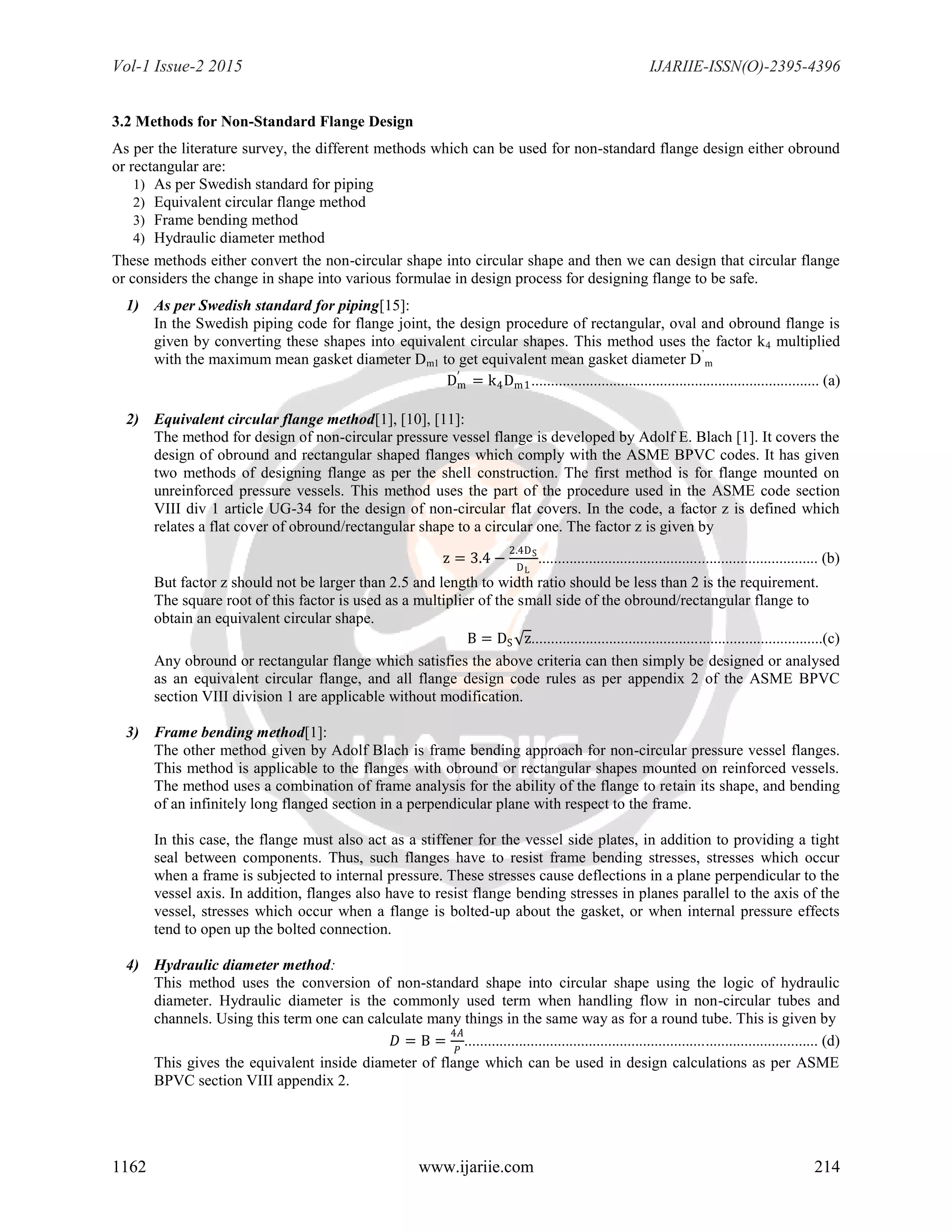 Design of Obround Flange for Pressure Vessel Application by Analytical ...