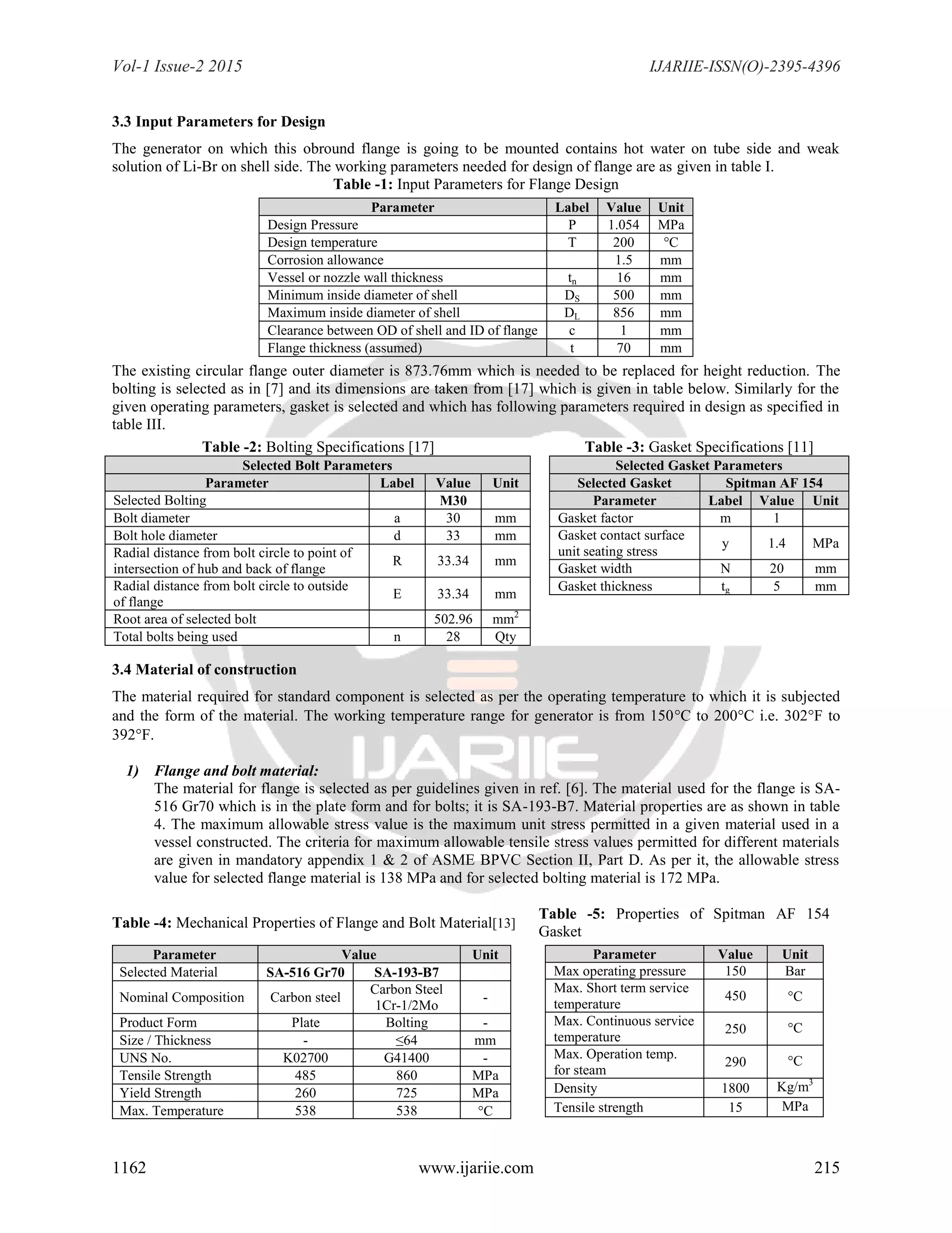 Design of Obround Flange for Pressure Vessel Application by Analytical ...