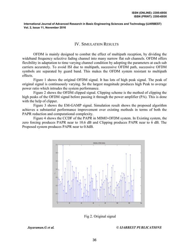 Performance Analysis Of Papr Reduction In Mimo Ofdm Pdf