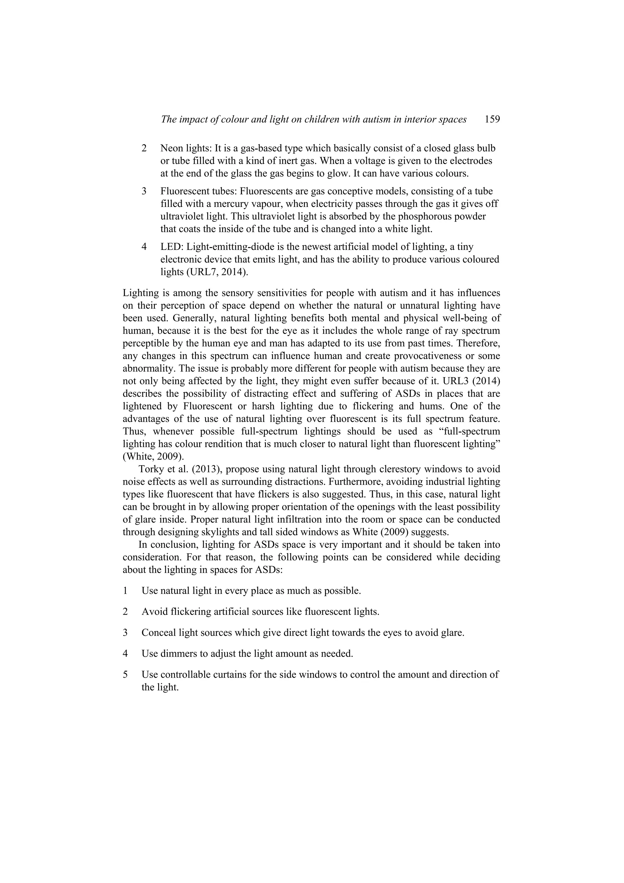 The impact of colour and light on children with autism in interior ...