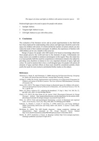 The impact of colour and light on children with autism in interior ...